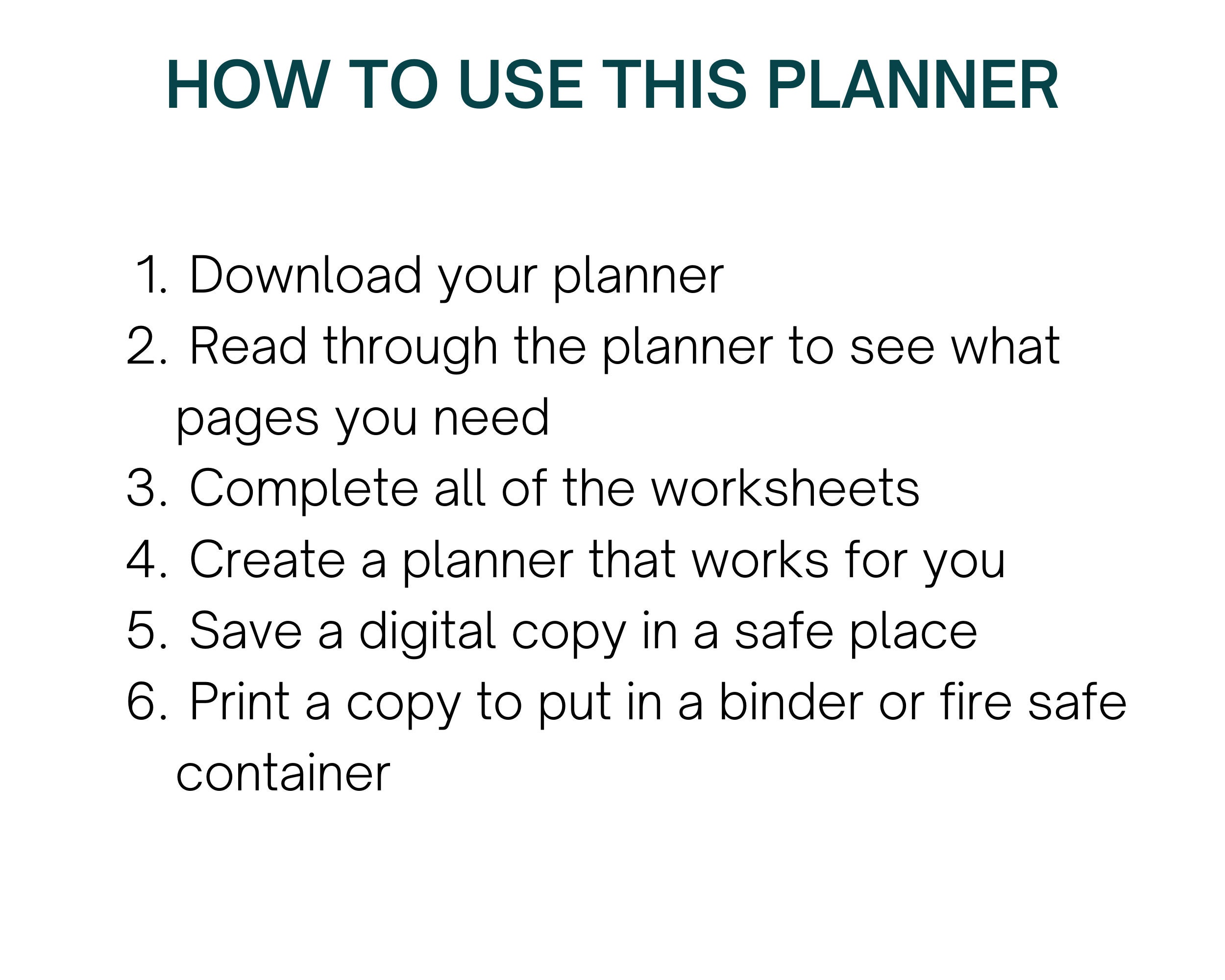 Emergency Binder Fillable PDF Instant Download Printable & Fillable PDF ...