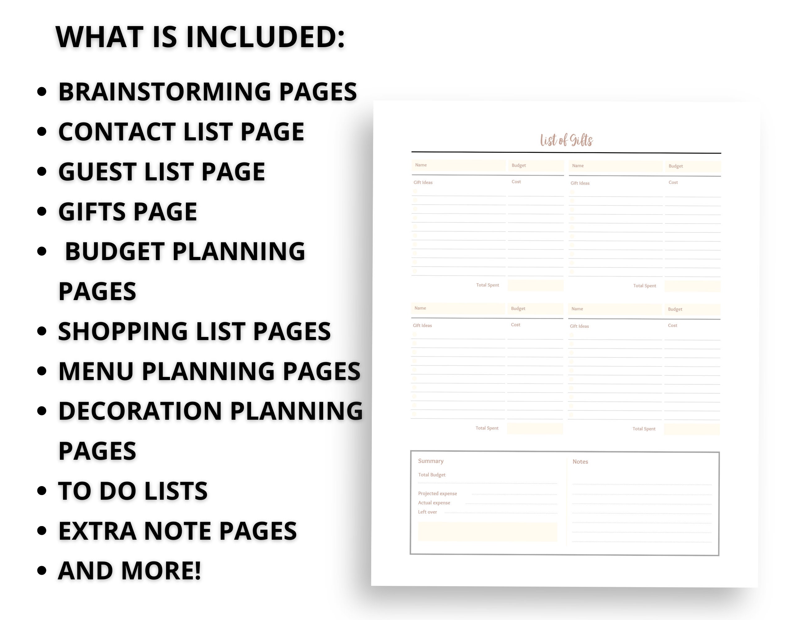 Event Planner Printable Holiday Party Planner Generic Party Organizer ...