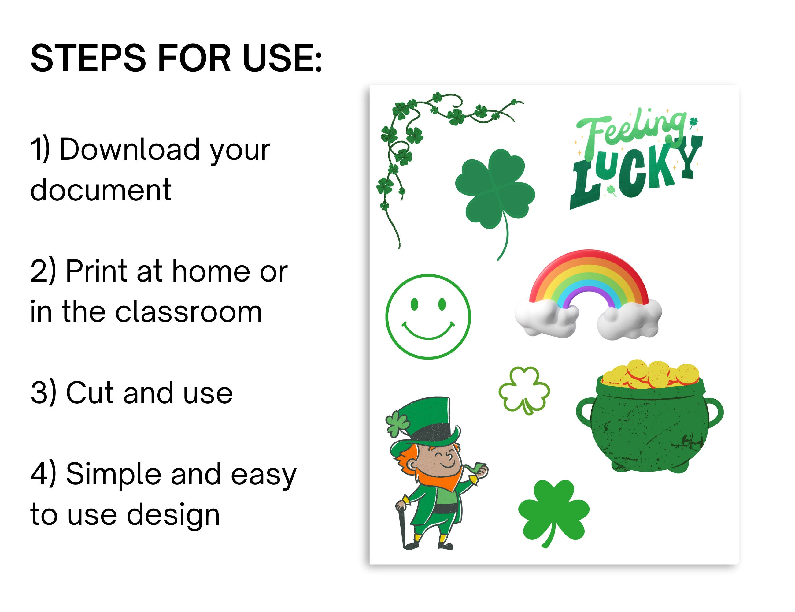 St. Patrick's Day Classroom Decorations Happy St. Patricks Day Decor ...