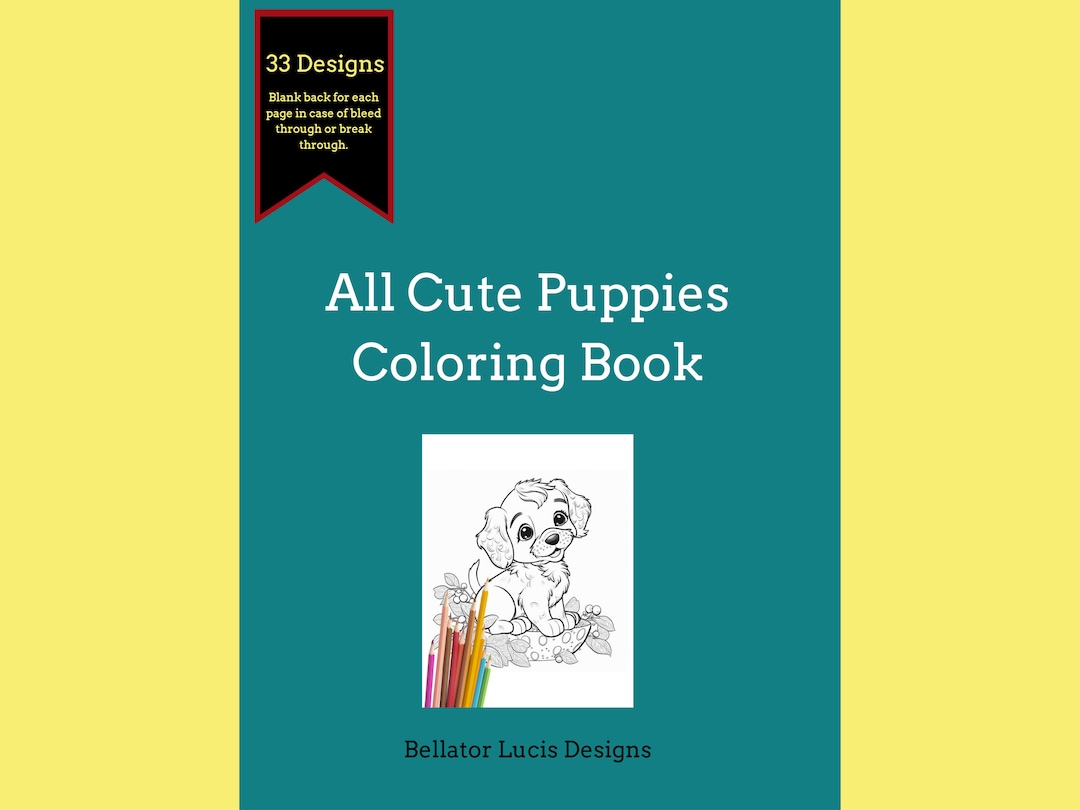 Coloring Pages Cute Puppies Printable Coloring Book for Children and ...