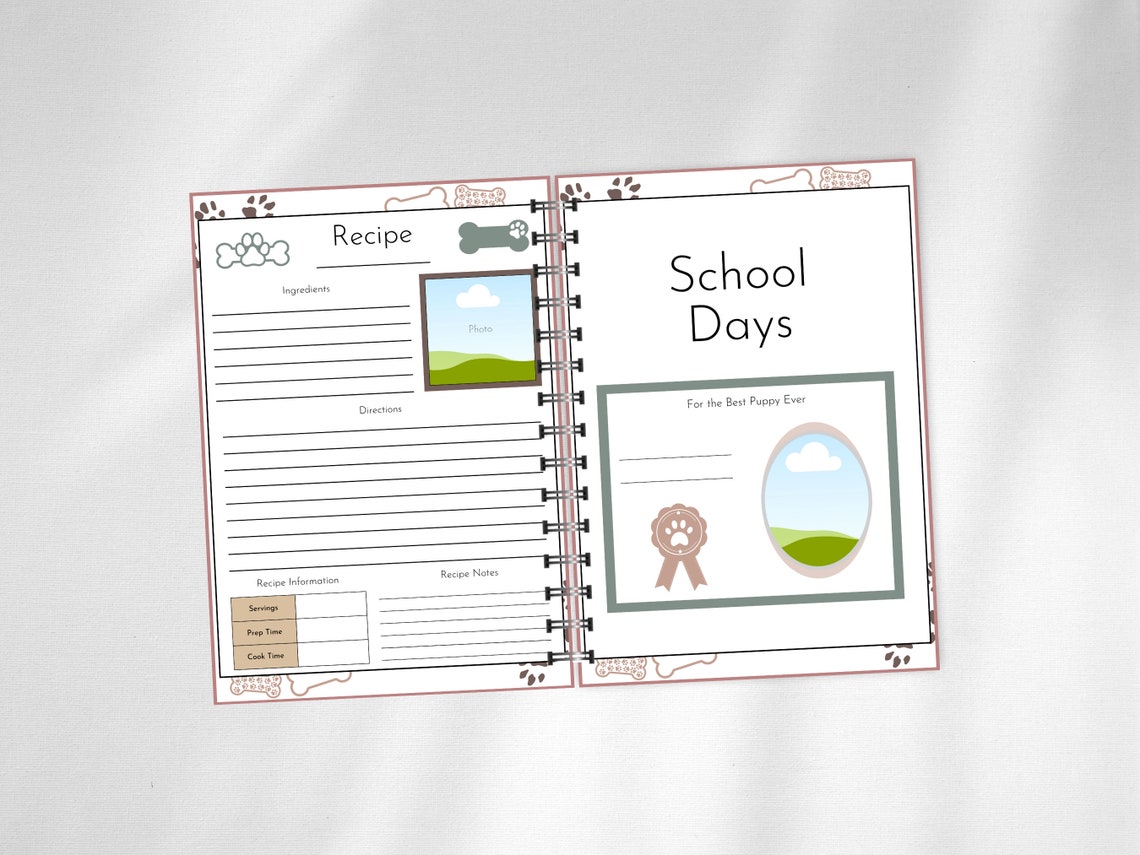 New Puppy Journal Fillable & Printable PDF Planner for New Pet Puppy ...