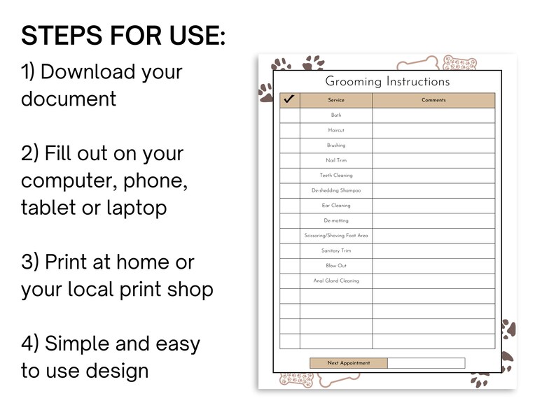 New Puppy Journal Fillable & Printable PDF Planner for New Pet Puppy ...