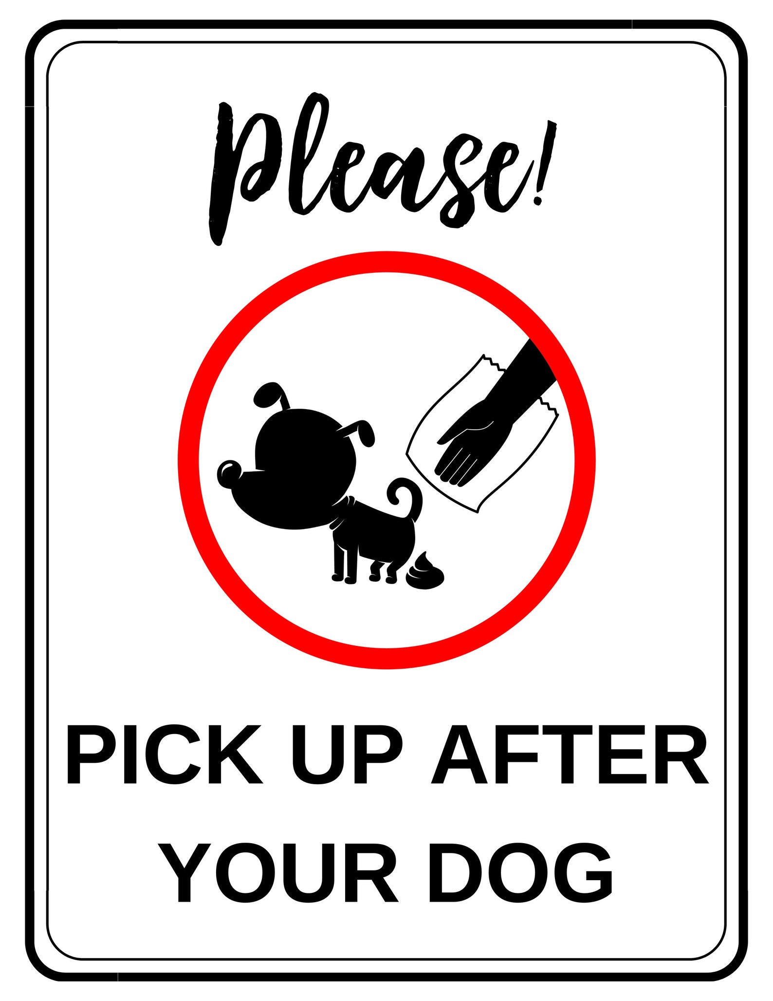 Yard Signs Pick Up Dog Poop at Zane Hodge blog