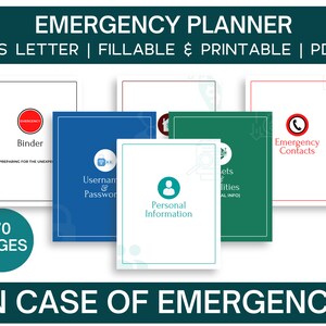Emergency Binder Fillable PDF Instant Download Printable & Fillable PDF ...