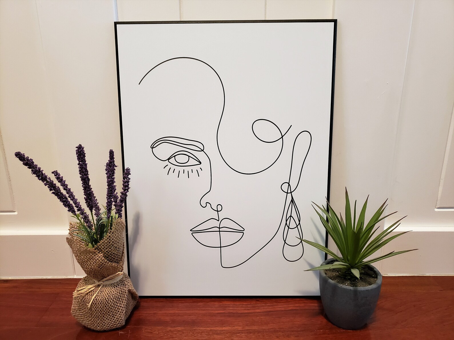 Female Line Art - One Line Drawing Face Art - Minimalist Art - Wall Art ...