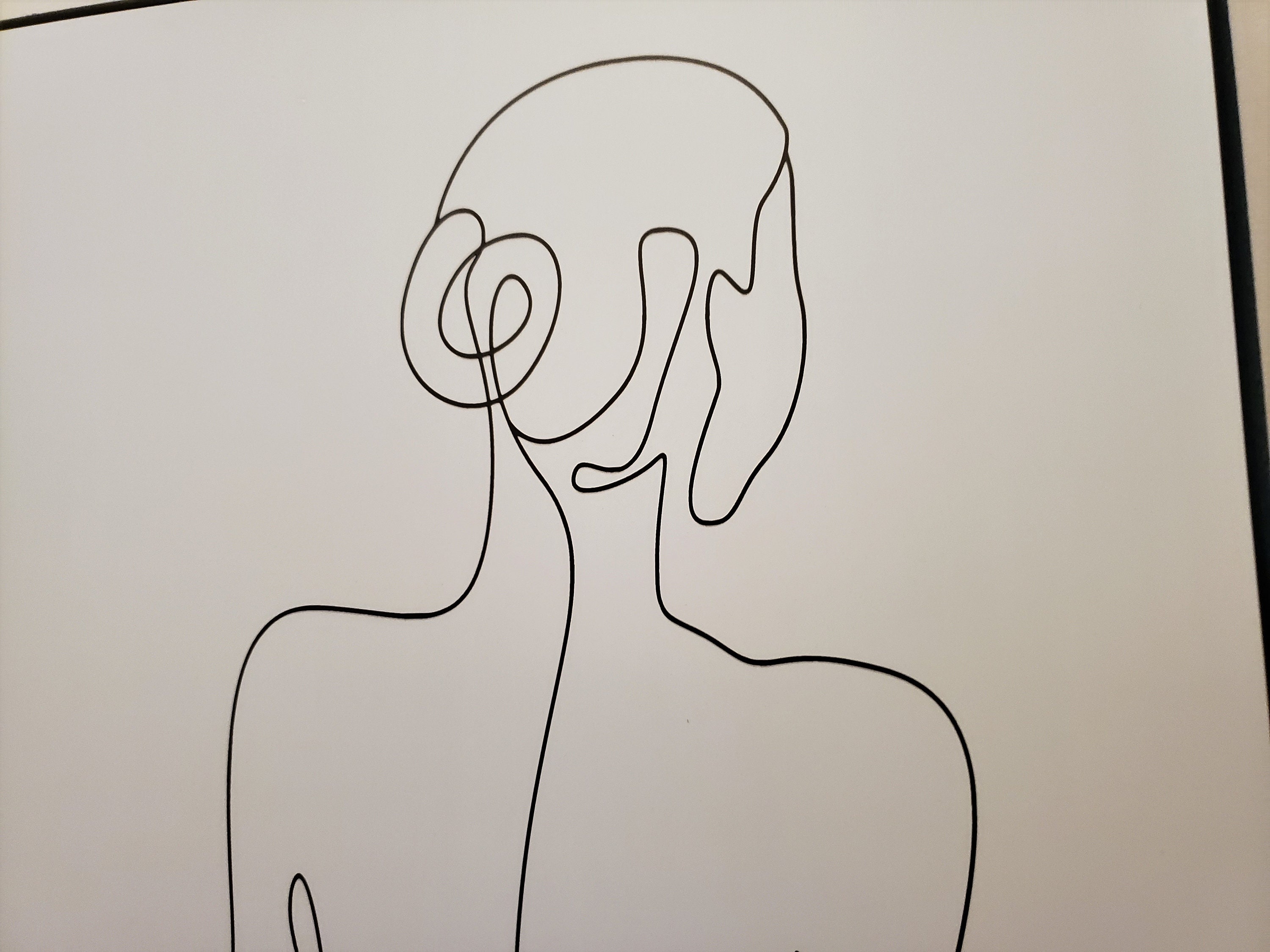 Single Line Woman Art - Female Line Art - Minimalist Art - Wall Art ...