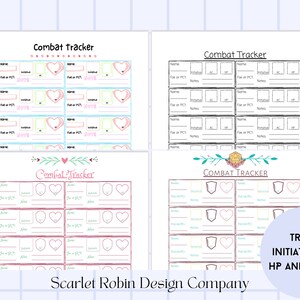 Multiple Themes DND Combat Tracker | Cute DND Printables | Initiative ...
