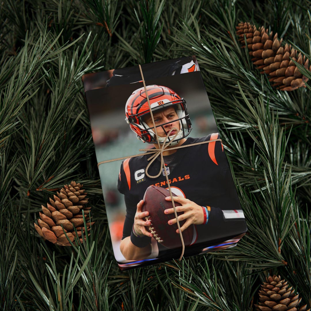 Joe Burrow Wrapping Paper, Joe Burrow Gift, Cincinnati Bengals Wrapping ...