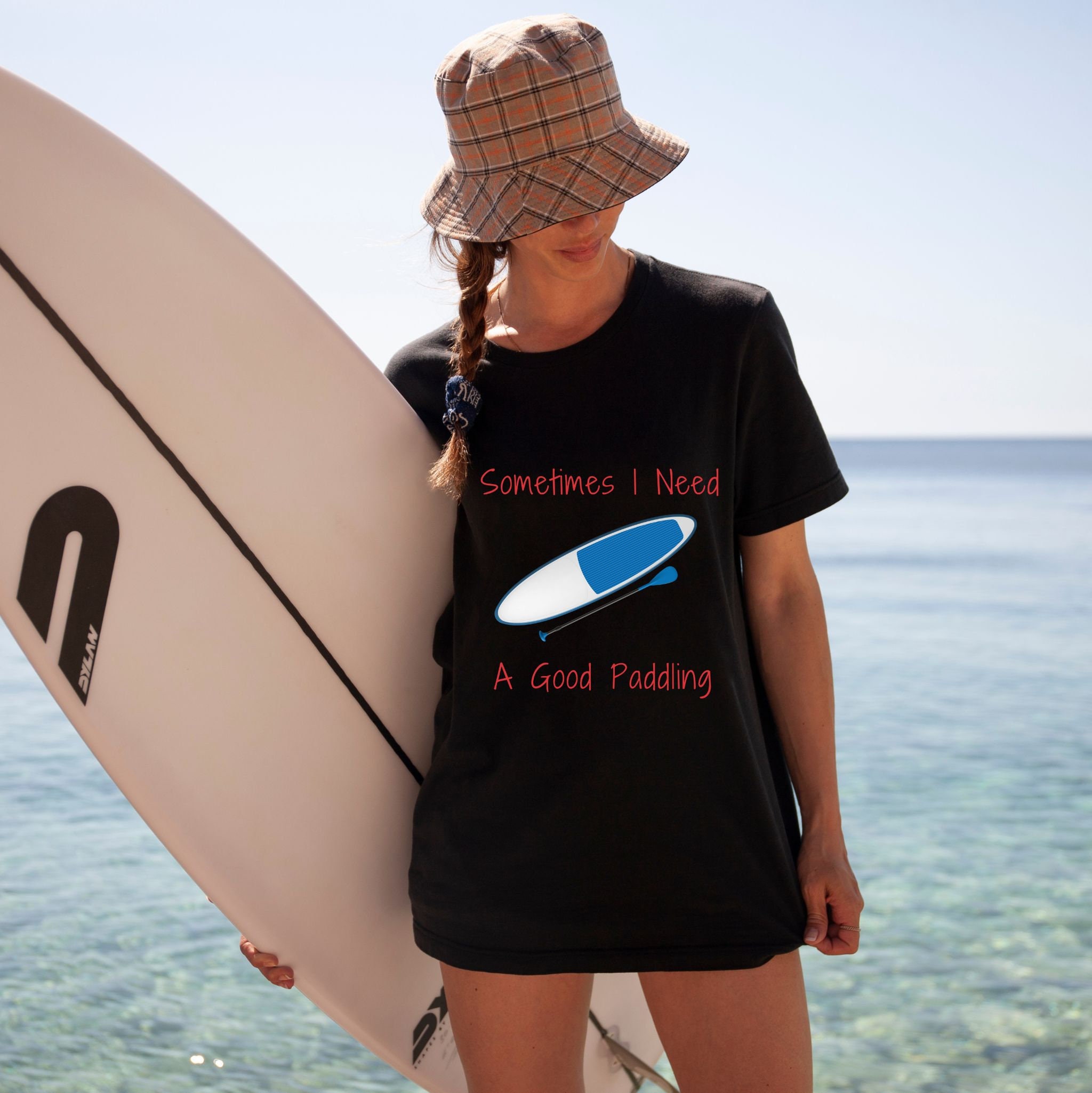 Funny Paddleboard Tee, Women's Cute Summer Sup Paddle Boarding T-shirt ...