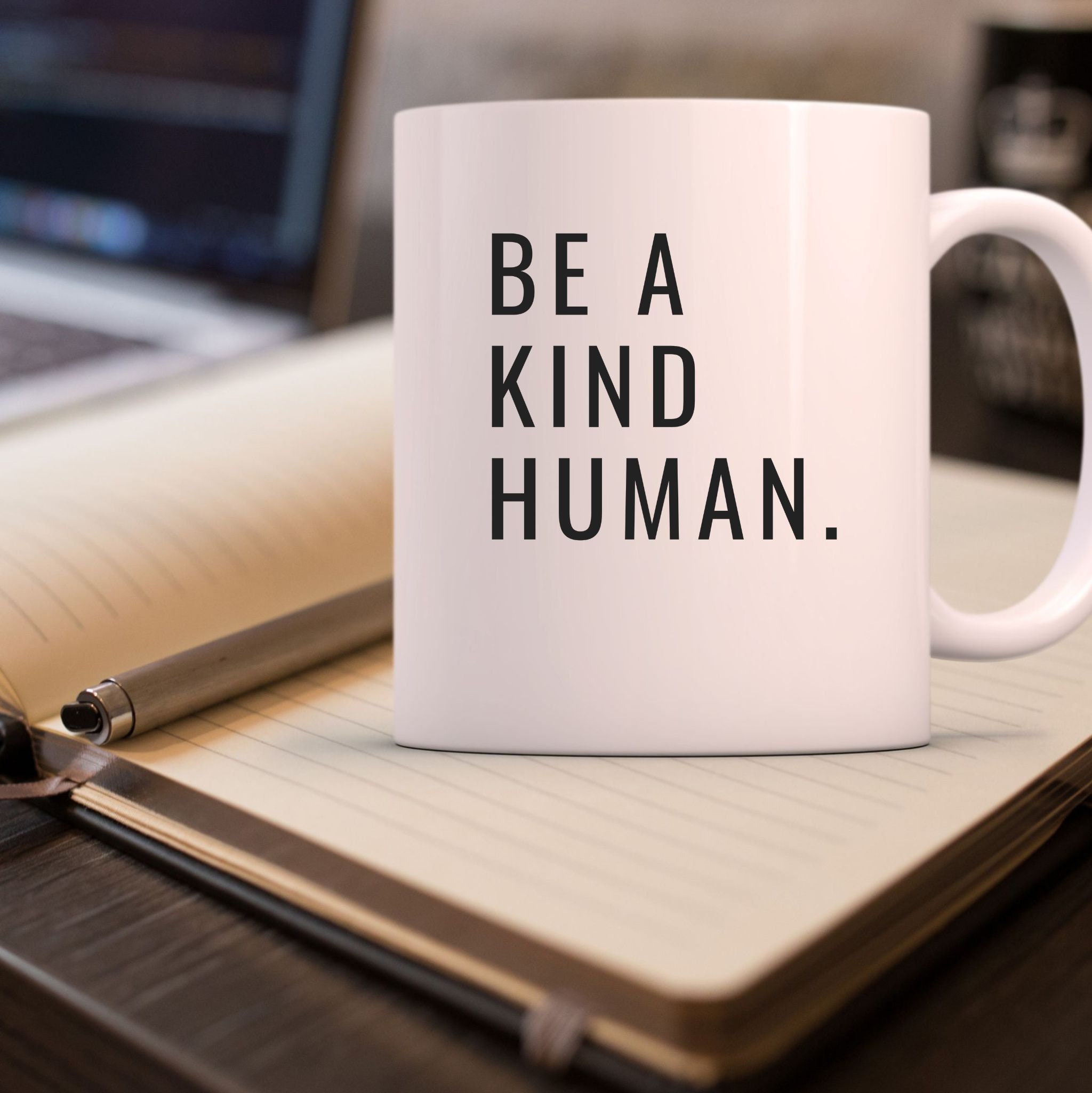 Be a Kind Human Mug Be Nice Coffee Mug Be Kind Coffee Cup Inspirational ...