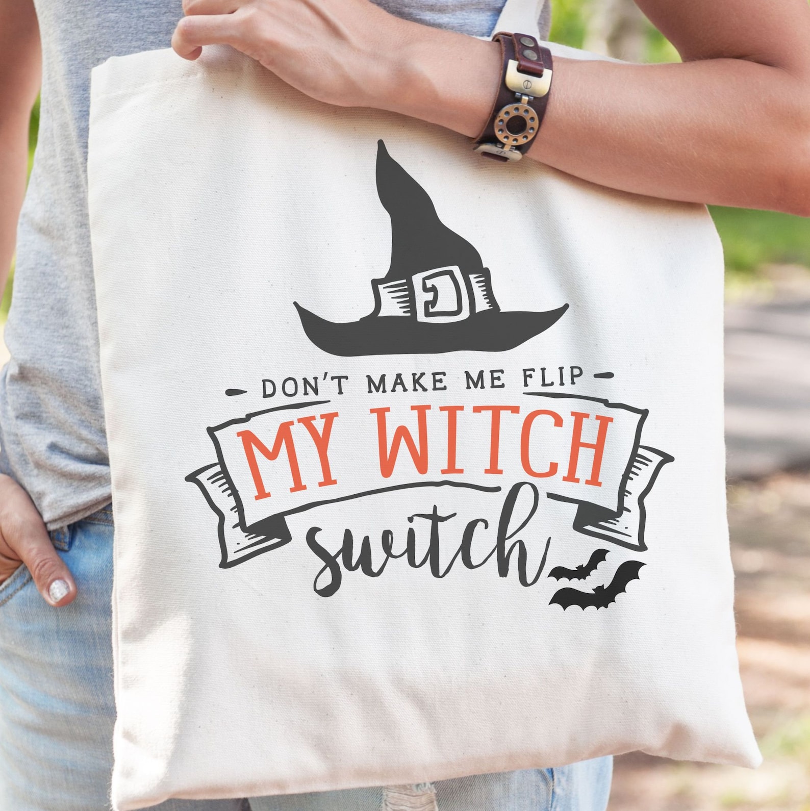 Witches Tote Bag, Witches Bag, Beach Tote Bag, Vintage Cotton Tote Bag ...