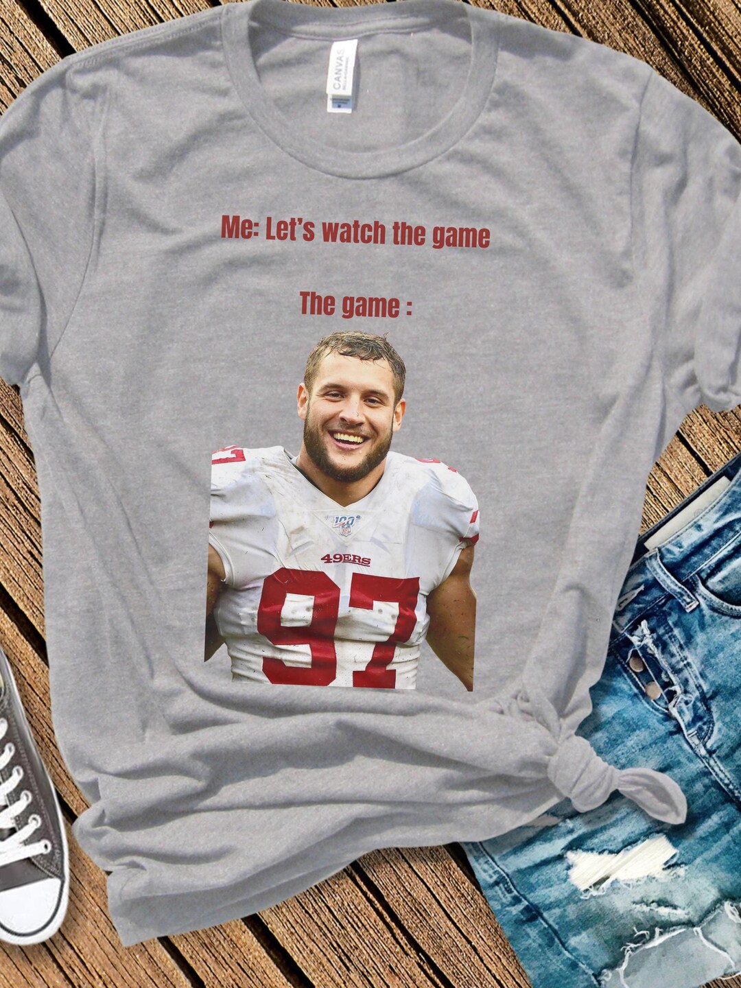 Watch the Game Nick Bosa Tshirt, Bootleg 49ers Shirt, NFL Vintage Shirt ...
