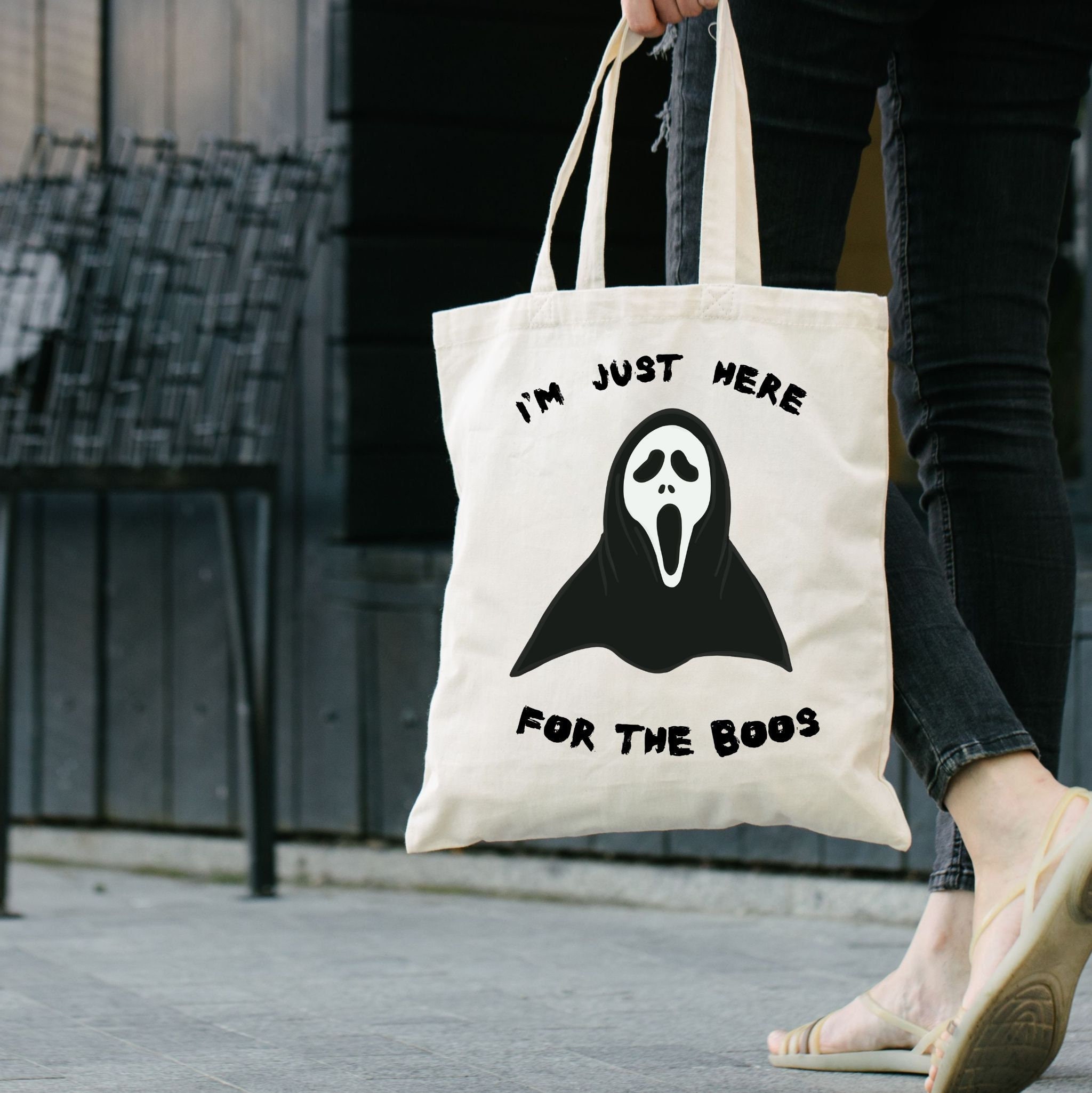 Halloween Tote Fall Tote Women Funny Ghost Tote Cute - Etsy