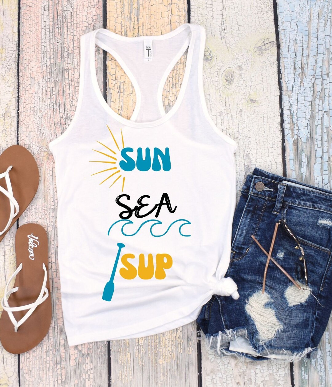 SUP Board Tank Stand up Paddle Board Shirt, SUP Tank Top, Surfing SUP ...