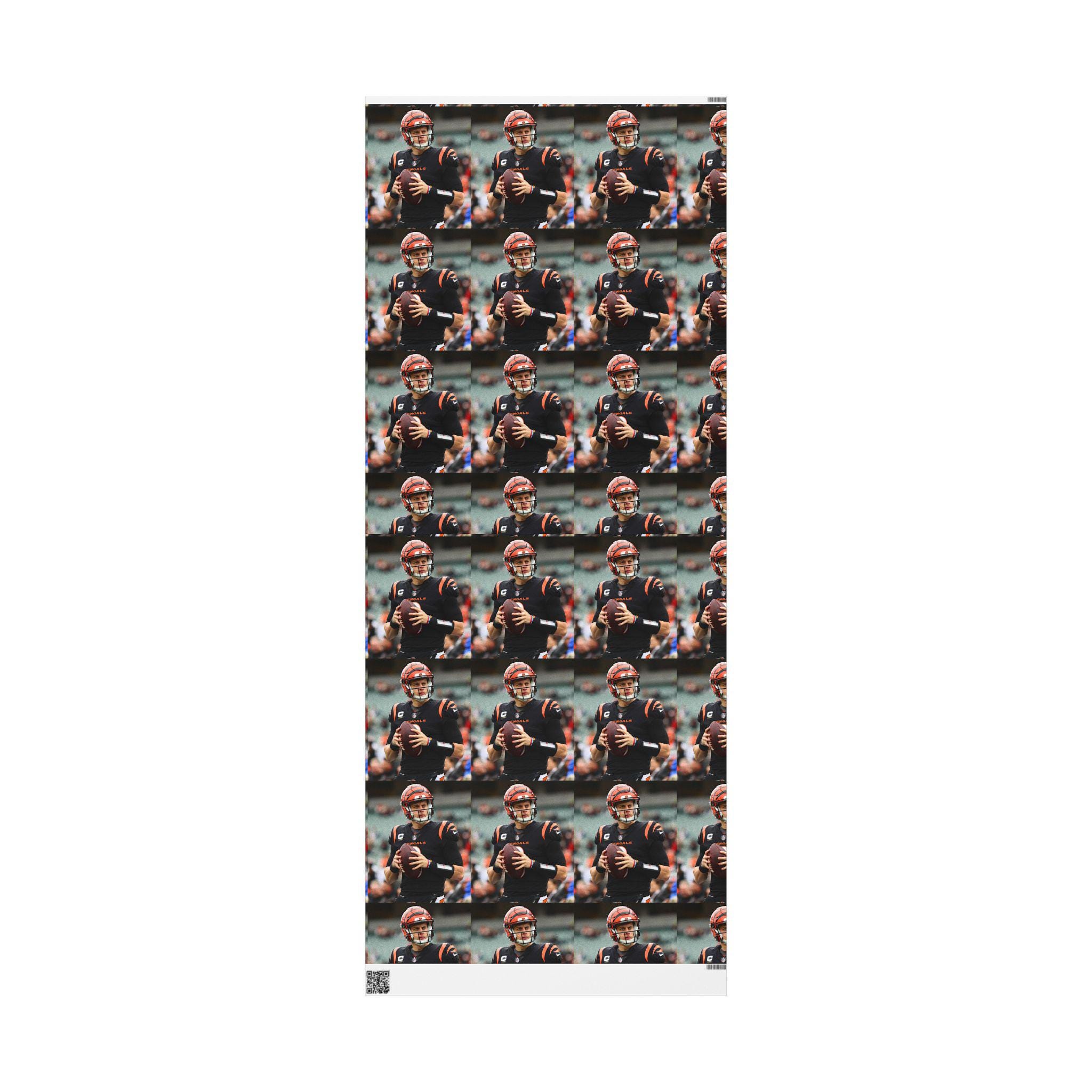 Joe Burrow Wrapping Paper, Joe Burrow Gift, Cincinnati Bengals Wrapping ...