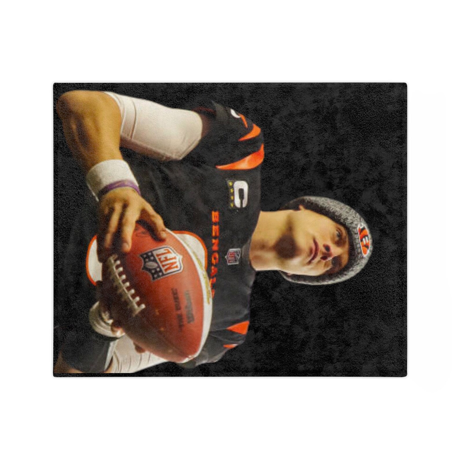 Bengals Joe Burrow Throw Blanket ,football Themed Blanket, Gift Burrow ...