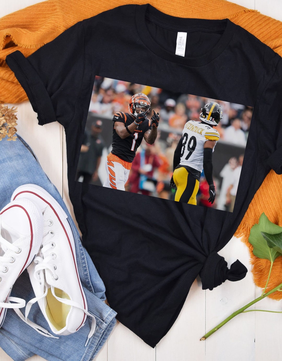 Ja'marr Chase Flipping off With Middle Finger Minkah - Etsy