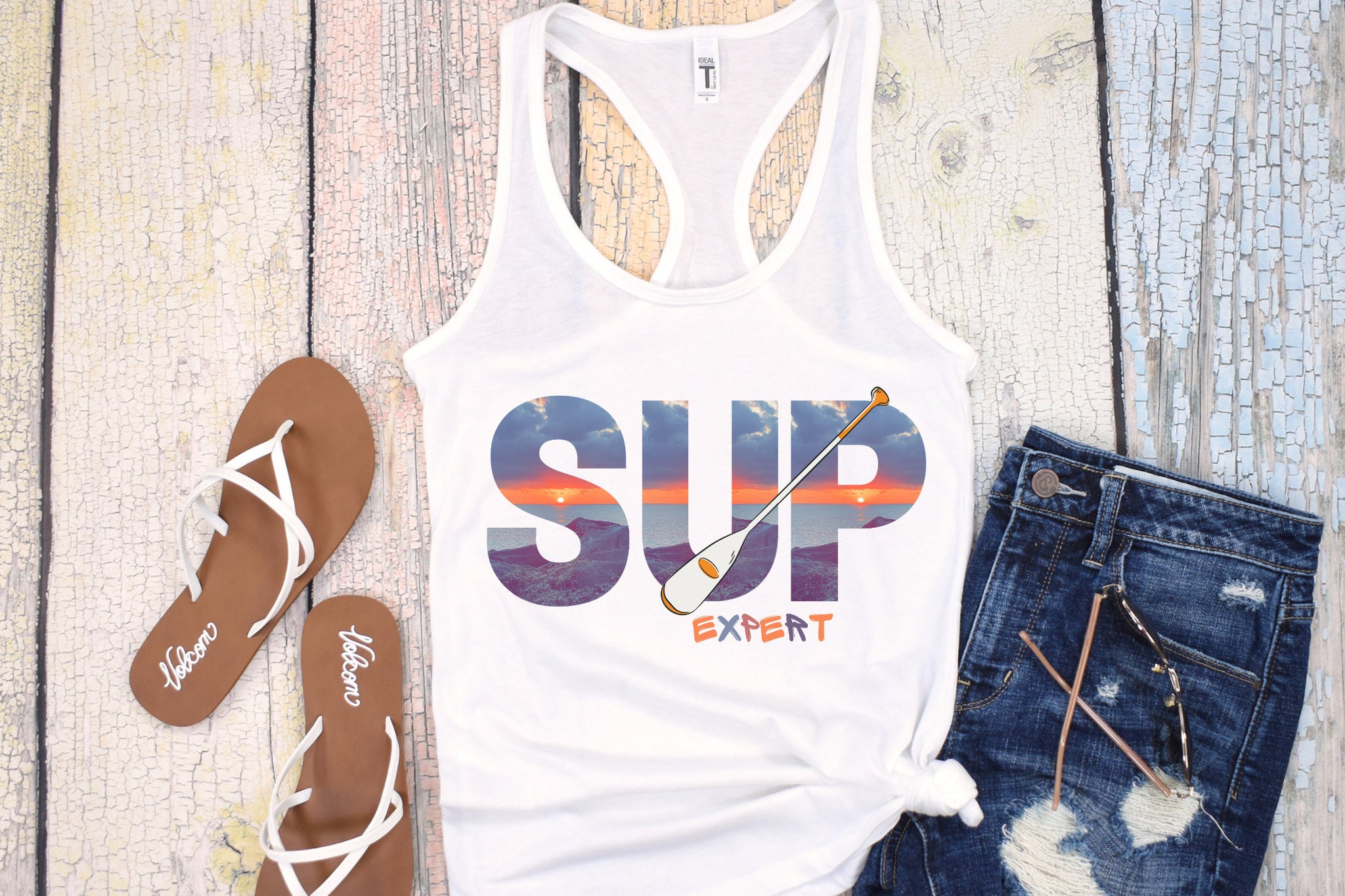 SUP Board , Sup Expert- Stand up Paddle Board Shirt, SUP Tank Top ...