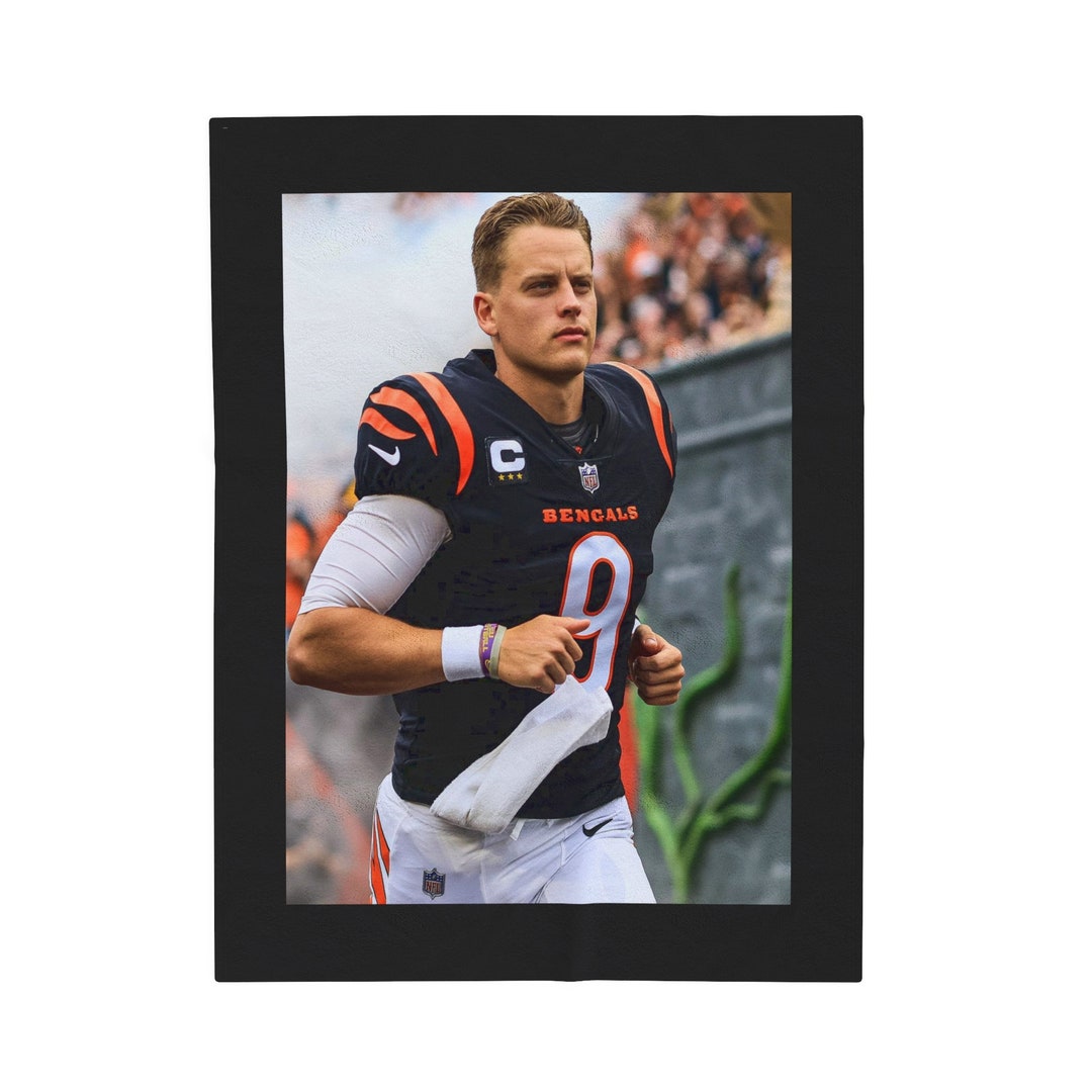 Joe Burrow Throw Blanket, Football Themed Blankets, Gift for Burrow Fan ...