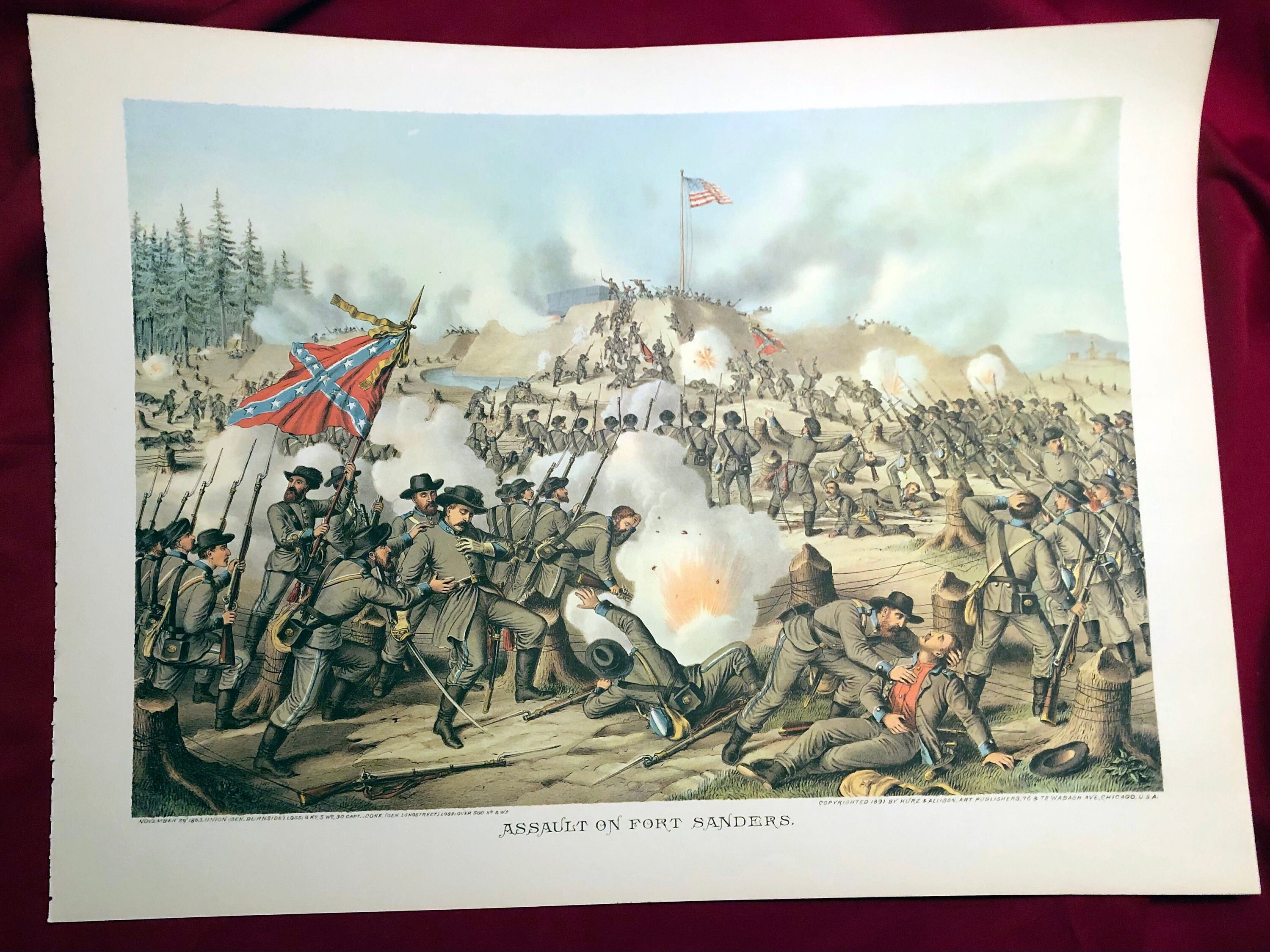 Battle of Fort Sanders Lithograph - Etsy