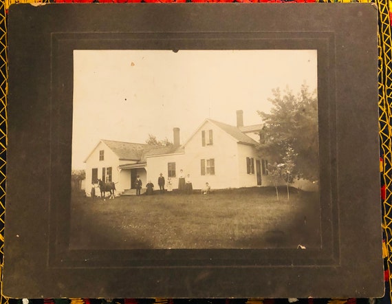 House and Family and African American Farmhand Horse and - Etsy