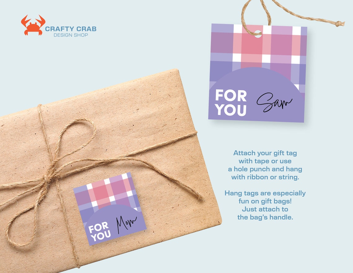 GIFT TAGS | 2x2” | Download and Print at Home | Tags for All of Your ...