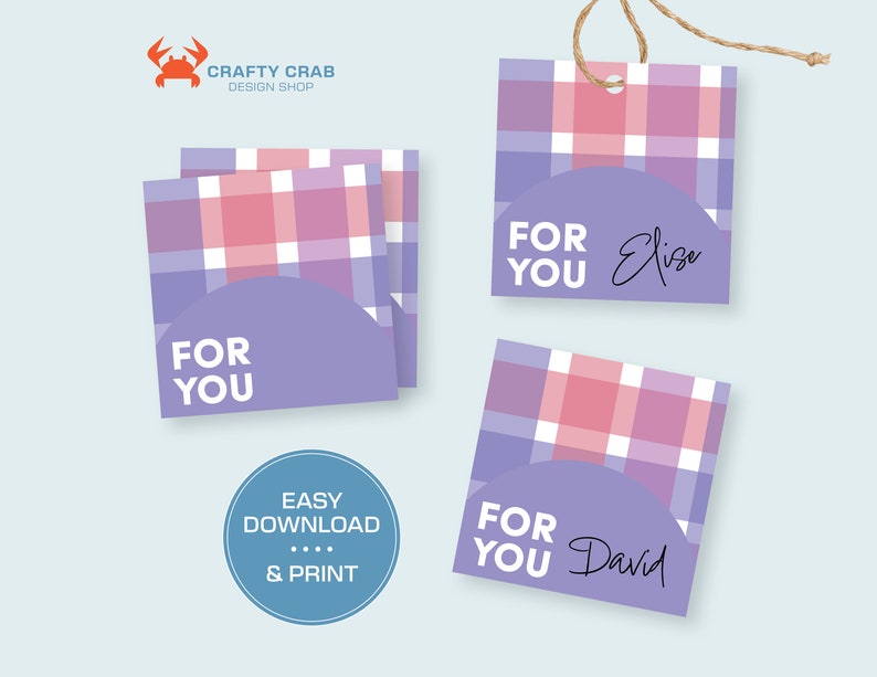 GIFT TAGS | 2x2” | Download and Print at Home | Tags for All of Your ...