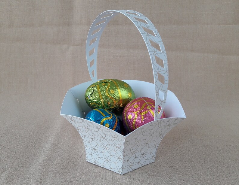 Easter Paper Basket SVG PDF Studio3 Plotter Cut File - Etsy
