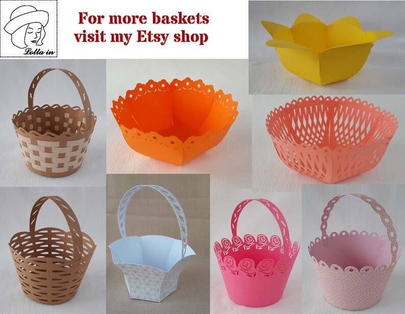 Easter Paper Basket SVG PDF Studio3 Plotter Cut File - Etsy