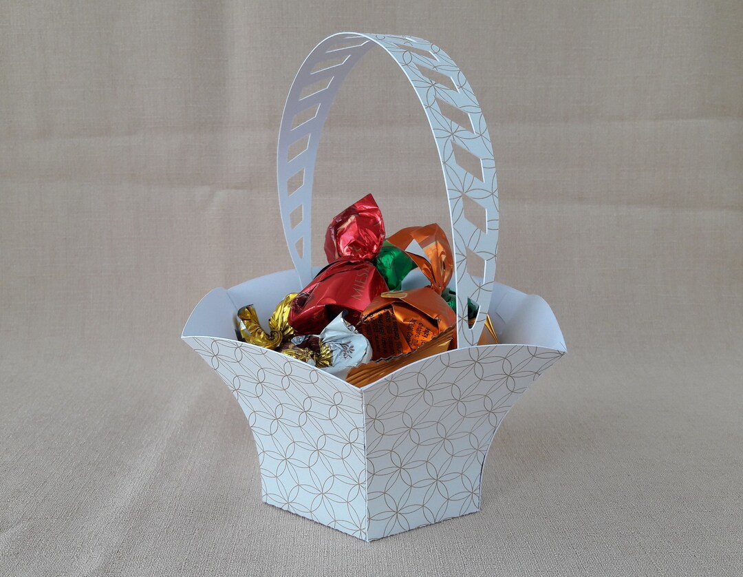 Easter Paper Basket SVG PDF Studio3 Plotter Cut File - Etsy