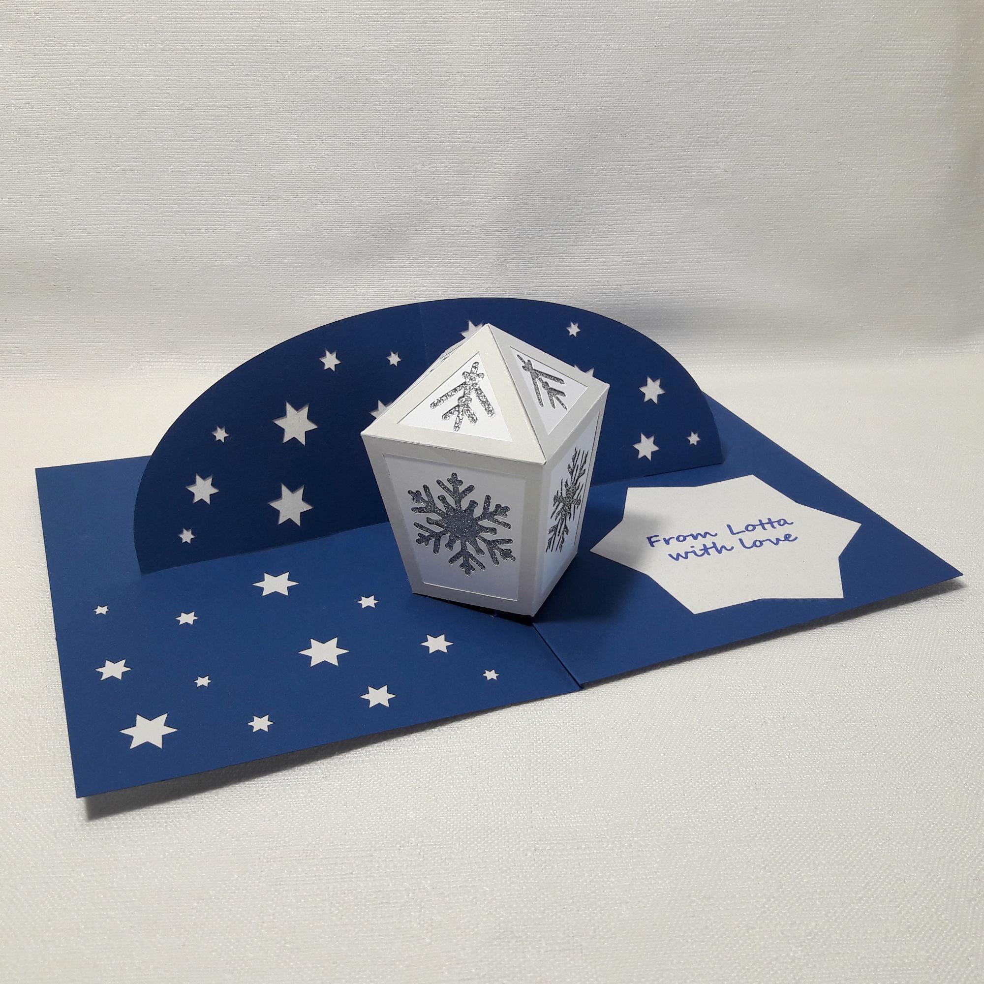 Christmas Pop up Card Winter Lantern SVG PDF STUDIO3 | Plotter Cut File ...