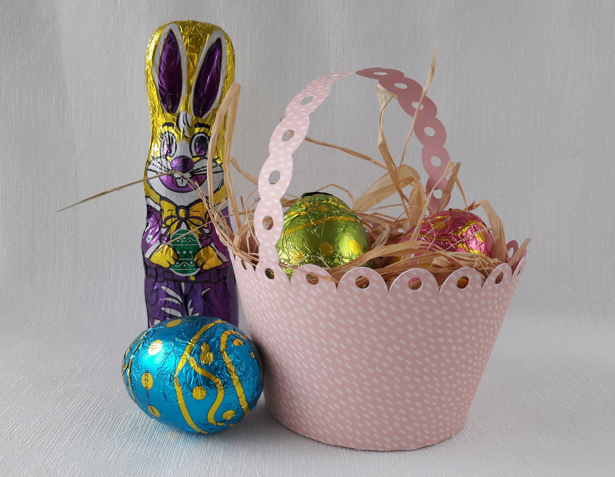 Easter Paper Basket Scalloped SVG PDF DXF STUDIO3 Plotter Cut File Pat ...