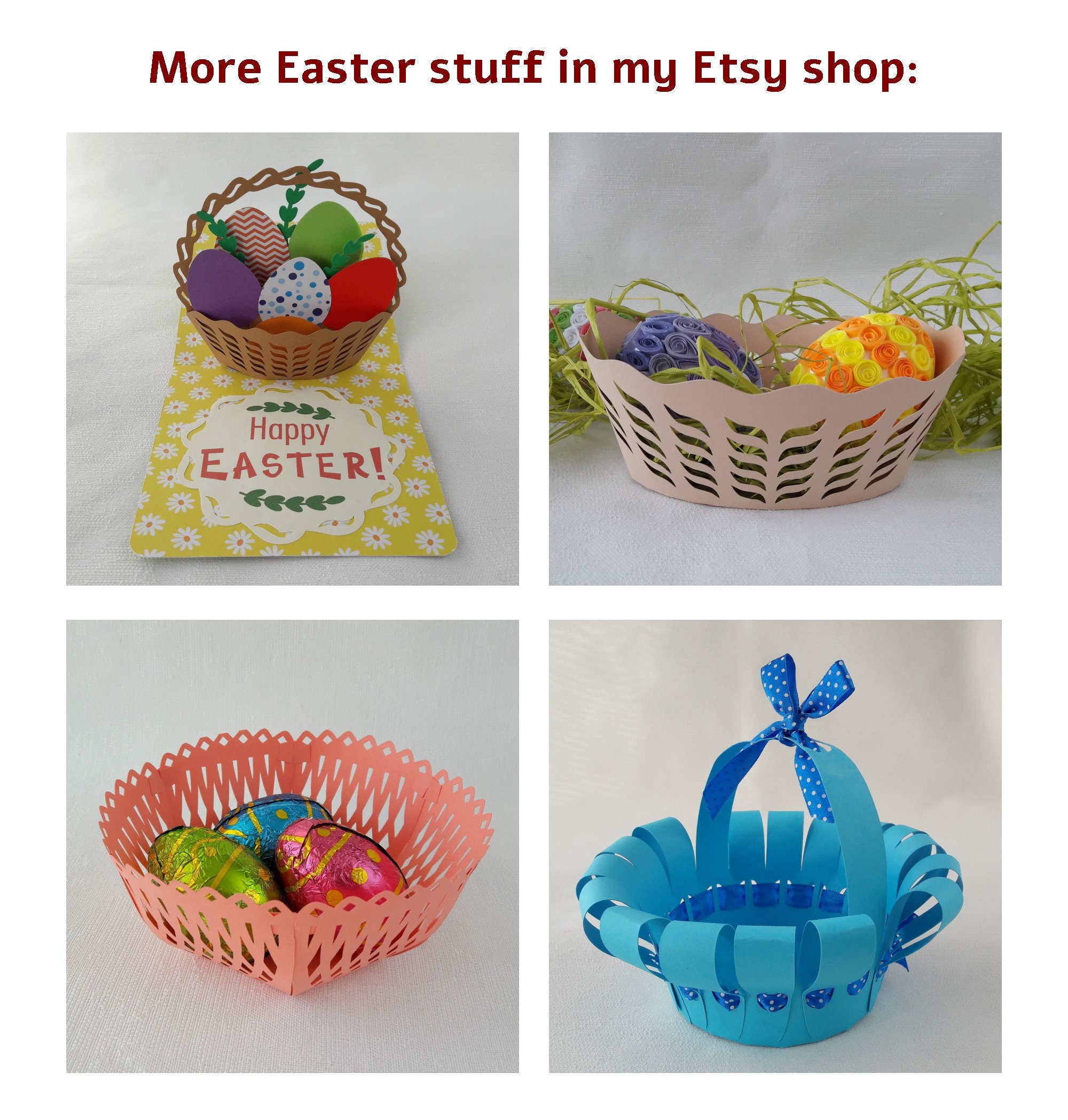 Easter Chick & Bunny Treat Boxes SVG PDF DXF STUDIO3 Plotter Cut File ...