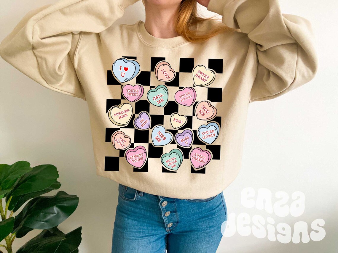 Retro Conversation Hearts Png, Retro Valentines Png, Valentines Day ...