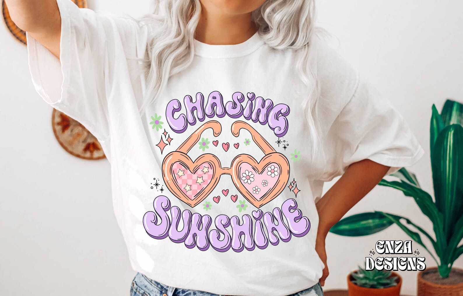Chasing Sunshine Png Summer Design for Shirts, Preppy Png Designs, Cute ...