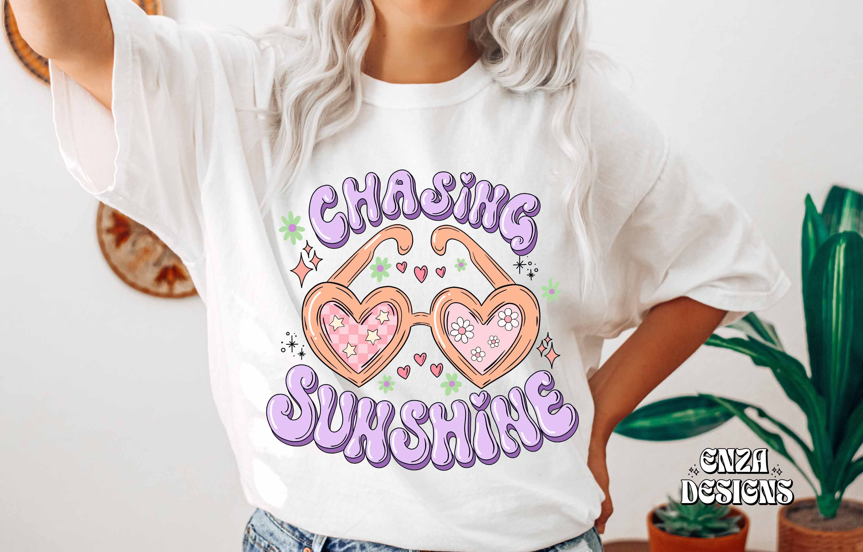 Chasing Sunshine Png Summer Design for Shirts, Preppy Png Designs, Cute ...