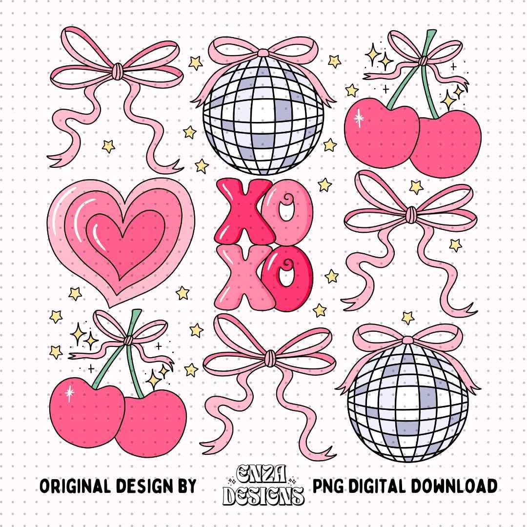 Preppy Valentines Png, Xoxo Png, Cute Coquette Valentines Png ...
