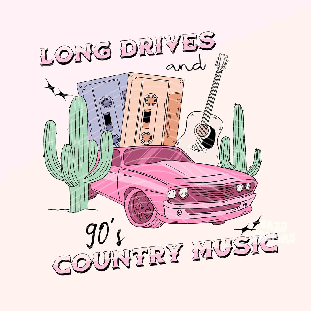 Long Drives and 90s Country Music Png Shirt Design, Western Shirt ...