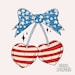 Cherry Coquette Bow 4th of July Png Sublimation Designs Digital ...