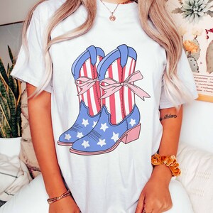 Coquette Cowgirl Boots 4th of July Png Sublimation Designs Digital ...