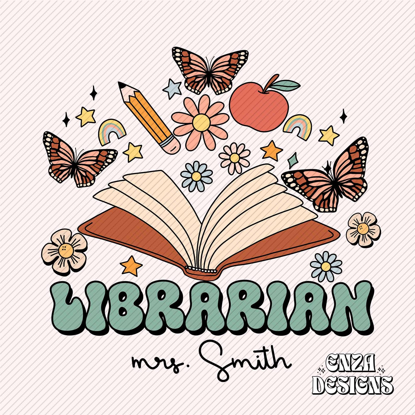 Librarian Custom Png, Personalized Librarian Sublimation Design ...