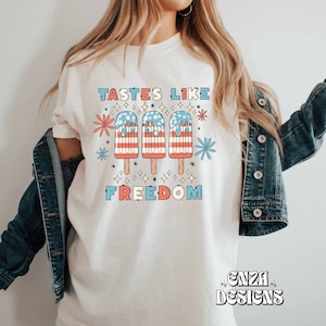 Tastes Like Freedom Popsicle Png 4th of July Png Sublimation Designs ...