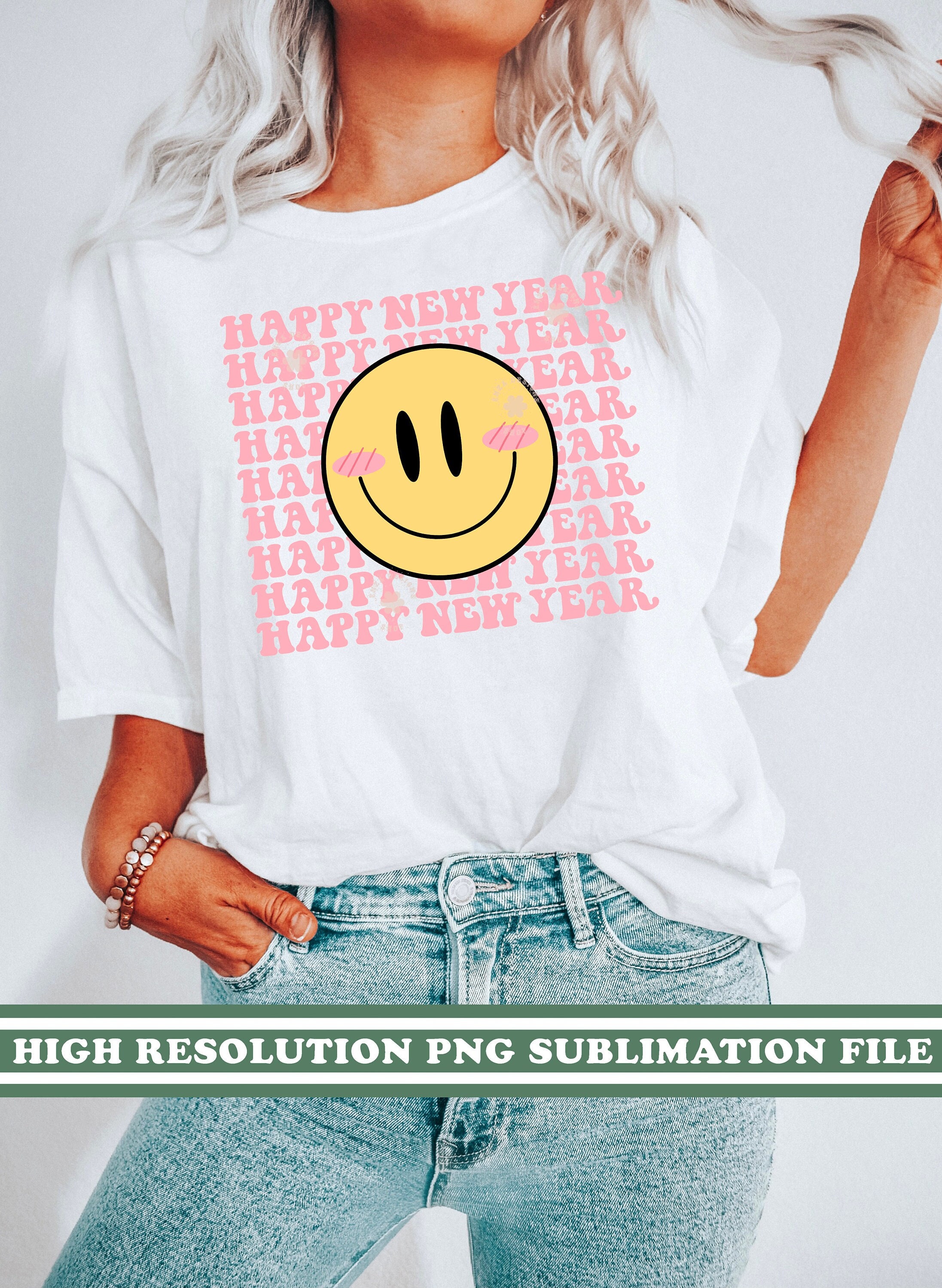 New Year Smiley Face Png, Nye Png, Happy New Year Retro Png, 2023 ...