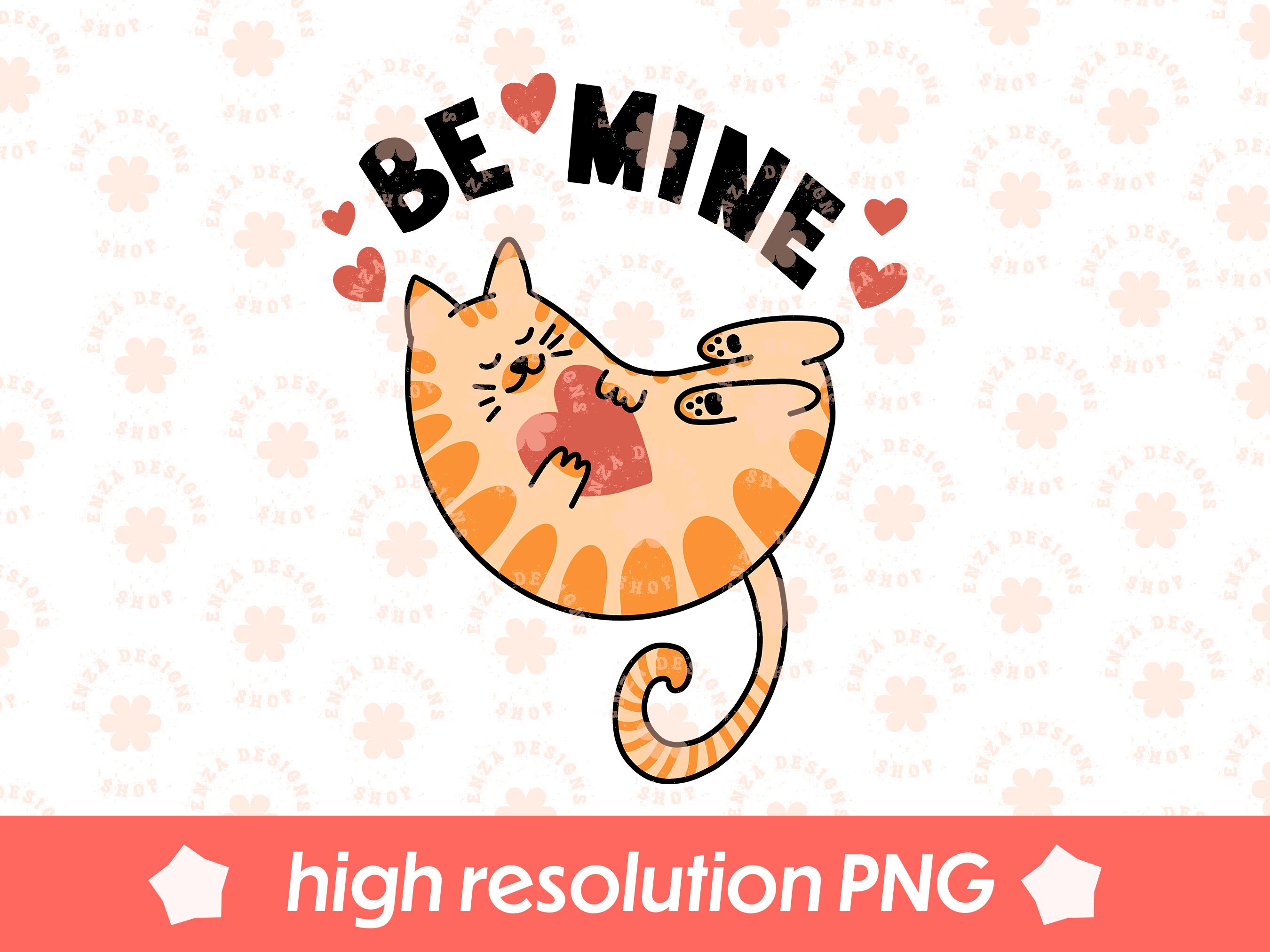 Be Mine Cat Png Orange Tabby Cat Png Cat Sublimation - Etsy