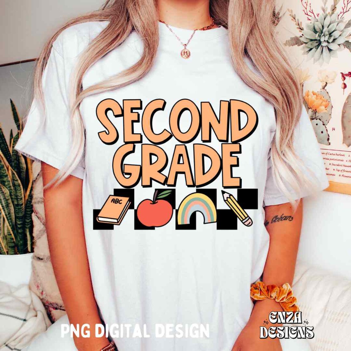 Second Grade Png, Back to School Png, Second Grade Shirt Png Design ...