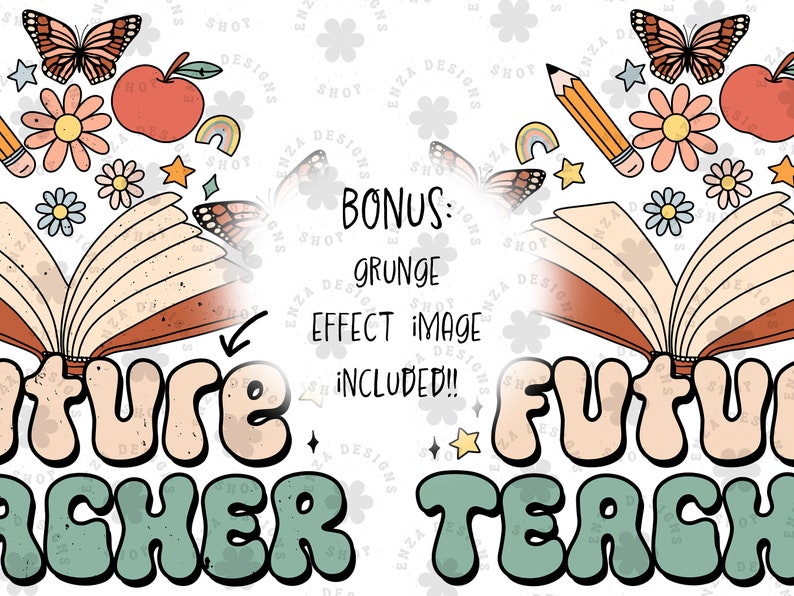 Future Teacher Png, Retro Teacher Png, Boho Teacher Clipart, Teacher ...