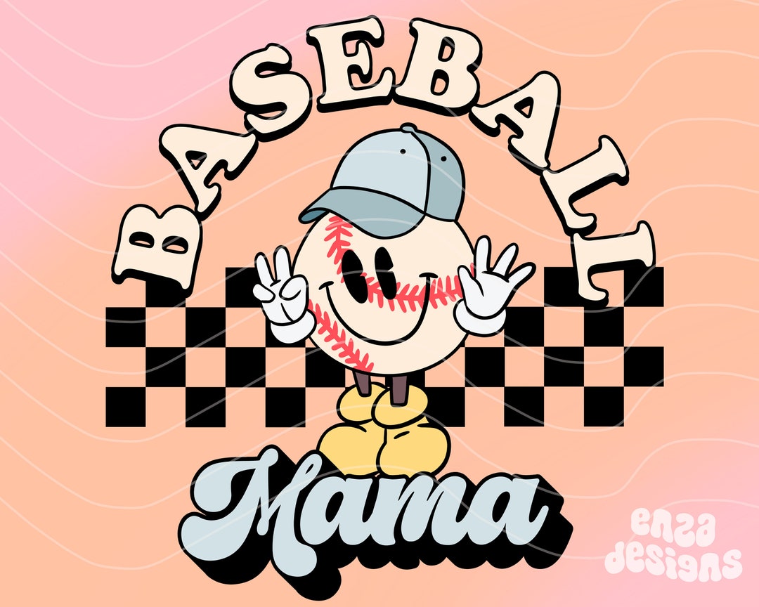 Baseball Mama Png, Retro Baseball Mom Sublimation Designs for Shirts ...