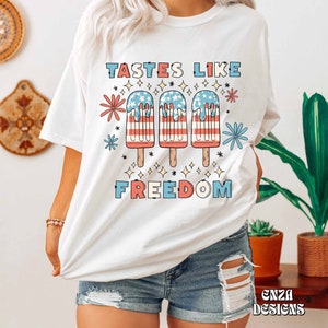 Tastes Like Freedom Popsicle Png 4th of July Png Sublimation Designs ...