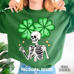 Shamrock Skeleton Png, Lucky Png, Funny St Patricks Png, St Patrick Png ...