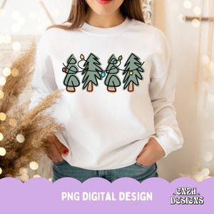 Retro Christmas Trees Png, Trendy Popular Png Christmas Shirt Design ...
